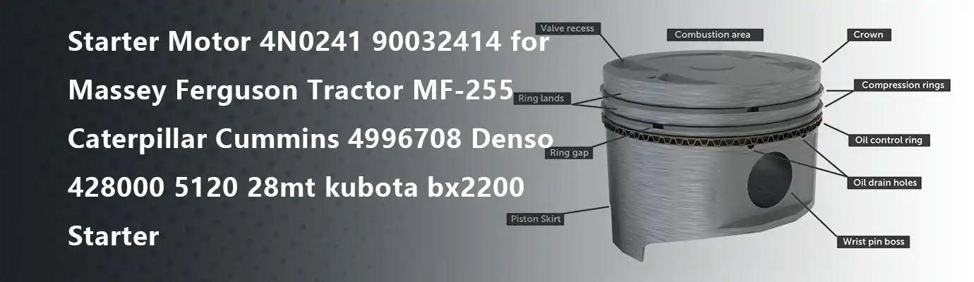 Starter Motor 4N0241 90032414 for Massey Ferguson Tractor MF-255 Cater ...