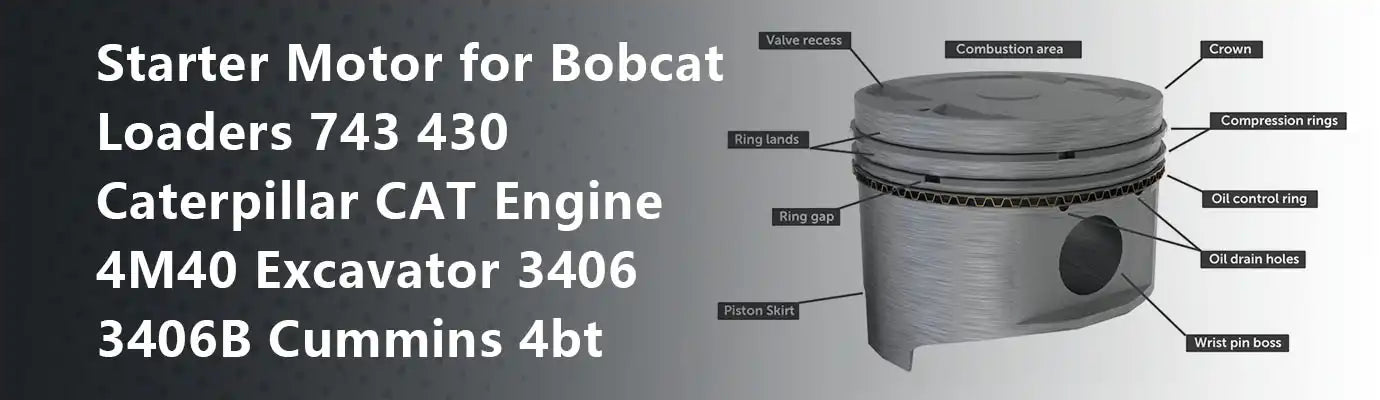 Starter Motor for Bobcat Loaders 743 430 Caterpillar CAT Engine 4M40 E ...