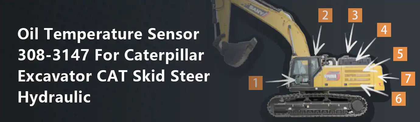 Oil Temperature Sensor 308-3147 For Caterpillar Excavator CAT Skid Ste ...